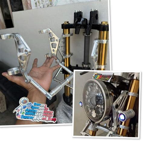 Breket Bracket Lampu Kupingan Lampu Cnc Dudukan Plat As 31 And 33 Cb Gl Mega Pro Tiger Cb150r
