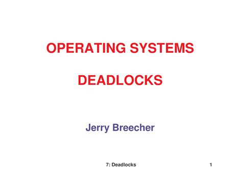 Section 07 Deadlocks Program To Demonstrate Exception Handling With