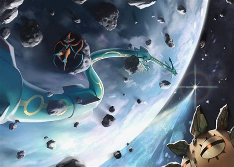 Rayquaza Deoxys Solrock And Deoxys Pokemon Drawn By Aatom87 Danbooru