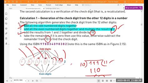 2210 Computer Science Revision Chapter 2 Check Digit Isbn 13 Youtube