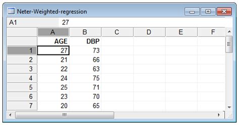 Weighted Regression Worked Example