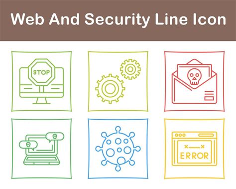 Web And Security Vector Icon Set 21506009 Vector Art At Vecteezy