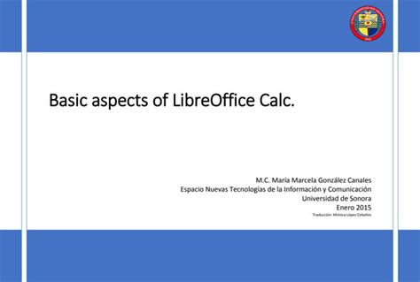 Libre Office Calc Lesson 1 Introduction To Spreadsheets Pptx