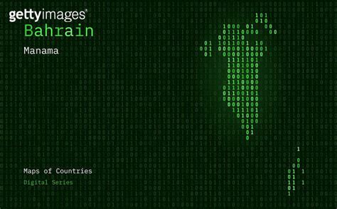 Bahrain Map Shown In Binary Code Pattern Tsmc Blue Matrix Numbers Zero One 1970504510