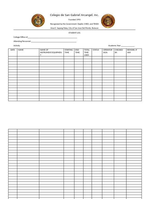 Laboratory Log Book Pdf