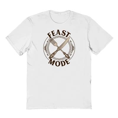 Famous In Real Life Mens Feast Mode Short Sleeve Graphic Cotton T