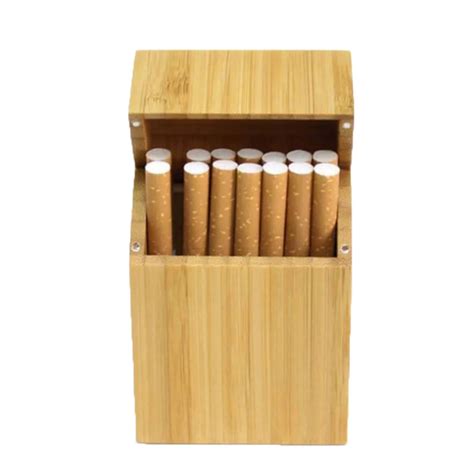 Classic Bamboo Box Packaging Luxury Cigarette Case Bamboo Magnetic T