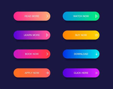 Premium Vector Set Of Modern Material Style Buttons For Website Mobile App And Infographic