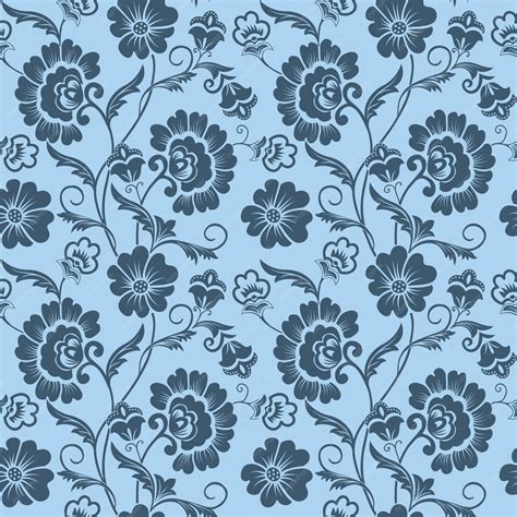 벡터 꽃 원활한 패턴 배경입니다 배경에 대 한 우아한 질감입니다 클래식 럭셔리 구식 꽃 장식 배경 화면 섬유 포장에 대한 매끄러운 질감 무료 벡터