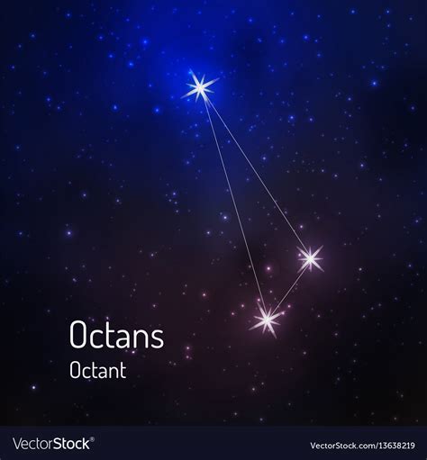 Octans The Octant Constellation Royalty Free Vector Image Octans The Octant Constellation Royalty Free Vector Image