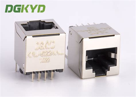 180 Degree Vertical Entry Modular Jack Rj45 Connector Without Transformer For Net Card