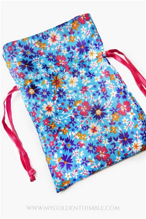 How To Make A Lined Drawstring Bag In Different Sizes