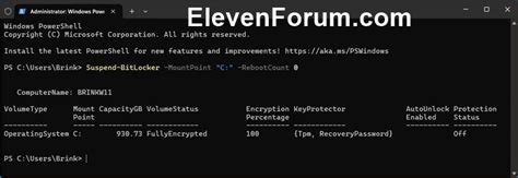 Suspend Or Resume Bitlocker Protection For Drive In Windows 11 Windows 11 Forum