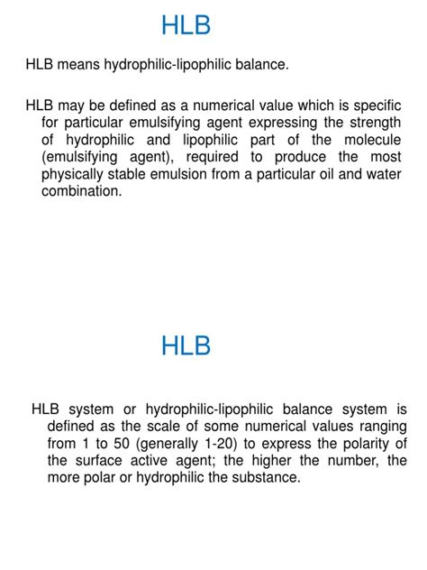 Hlb Pdf Emulsion Surfactant
