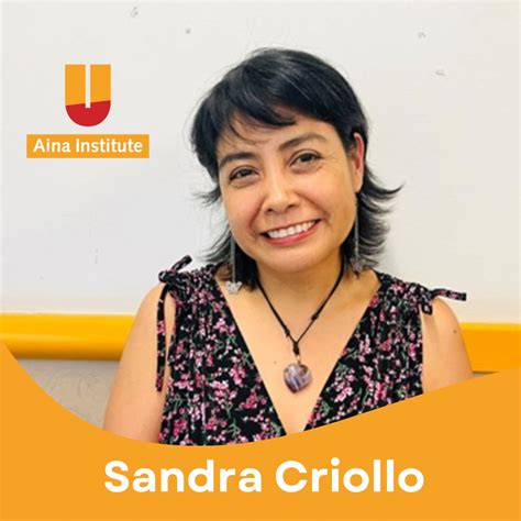 Sandra Criollo Aina Institute