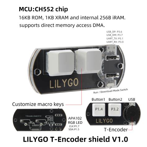 Lilygo T Encoder Shield V10 Ch552 From Takeit On Tindie