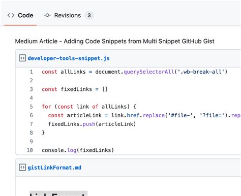 Using Github Gists With Multiple Snippets In Medium Articles By