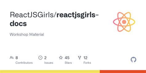 github reactjsgirls reactjsgirls docs workshop material