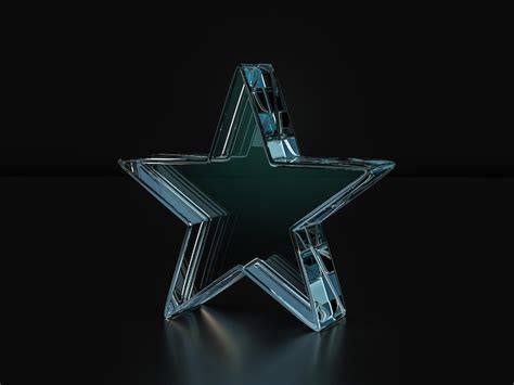 Premium Photo Glass Star Symbol