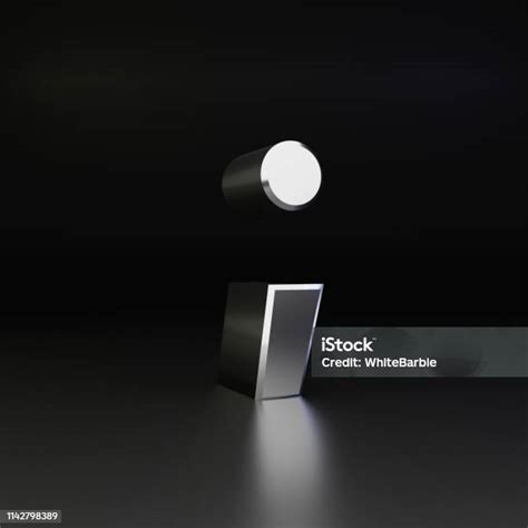 크롬 세미콜론 기호입니다 3d 렌더링 반짝이는 금속 글꼴 검은 배경에 고립 0명에 대한 스톡 사진 및 기타 이미지 0명 3차원 형태 그림자 Istock