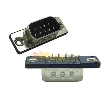 D Sub 9pin Connector Straight Male Female Through Hole 9pin Rs232 Serial Port 2 Rows Bur