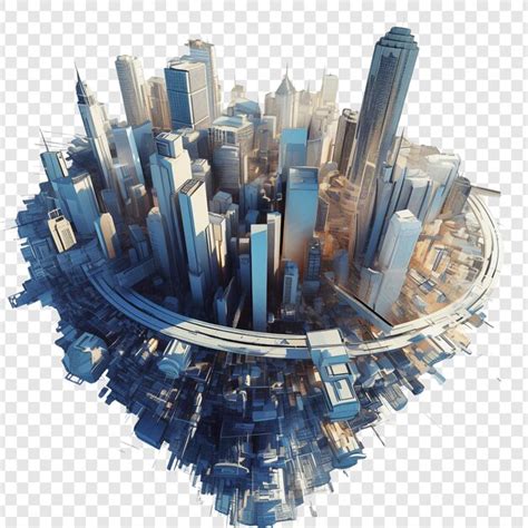 Floating Cityscape Premium Ai Generated Psd