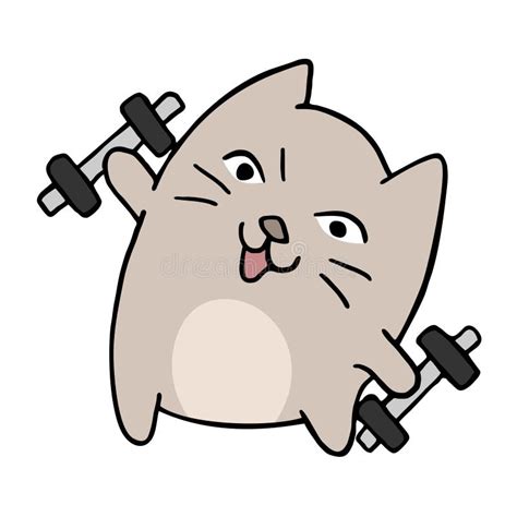 Funny Cat Training Stock Vector Illustration Of Sport 132921279