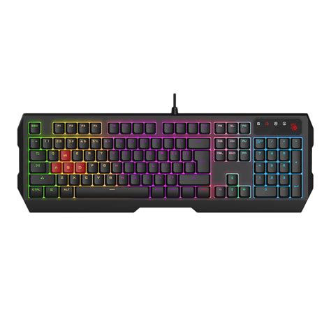 قیمت، خرید و مشخصات کیبورد مخصوص بازی سیم دار ایفورتک سری بلادی مدل Keyboard Gaming A4tech