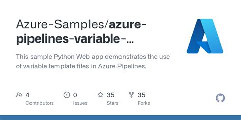 Github Azure Samplesazure Pipelines Variable Templates This Sample Python Web App