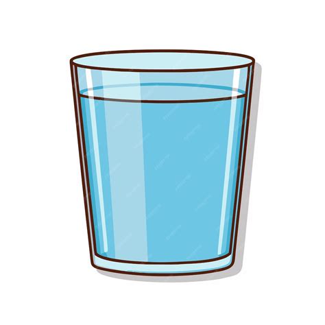 Sticker Glass Of Water On A Isolated White Background 19 Premium Ai Generated Vector