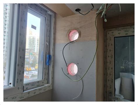 아파트 실내환기를 위해 설치된 전열교환기 에코에어 원 시공사례 현대아인스홈