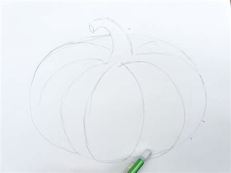 How To Draw A Pumpkin Easy Pumpkin Drawing Tutorial