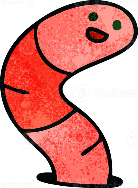 Mano Dibujado Peculiar Dibujos Animados Gusano 45209576 Png