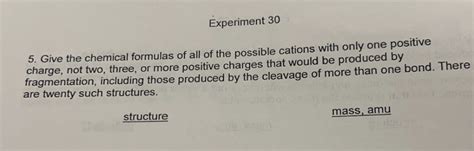 Solved 4 Write Out The Molecular Structures Of All Of The Chegg Com