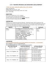 C PaycheckLabReport Docx C C PAYCHECK PROGRAM LAB ASSIGNMENT AND LAB