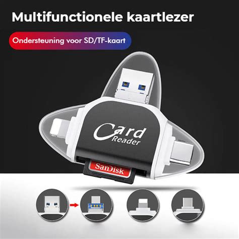 4 In 1 Universele Multi Poort Sdtf Kaartlezer Gadgetreus