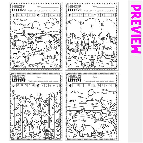 Alphabet Hidden Letters Pictures A To Z Fun Letter Recognition