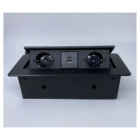 Выдвижной встраиваемый блок розеток Inrior выдвижная розетка на 2 Euro розетки и 2 Usb A C