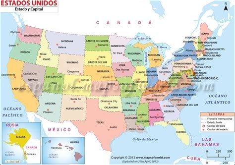 Mapa De Estados Unidos Con Nombres Y Division Politica Por Favor