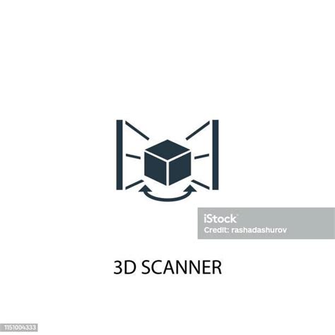 3d 스캐너 아이콘입니다 간단한 요소 그림입니다 3d 스캐너 개념 기호 디자인입니다 웹 및 모바일에 사용할 수 있습니다 3차원 형태에 대한 스톡 벡터 아트 및 기타 이미지