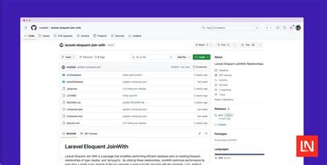 Yuri Da Silva Peixoto On Linkedin Eloquent Joinwith Package For Laravel Laravel News