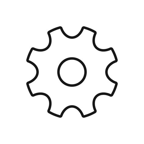 Editable Icon Of Cogwheel Vector Illustration Isolated On White Background Using For