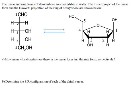 Solved The Linear And Ring Forms Of Deoxyribose Are