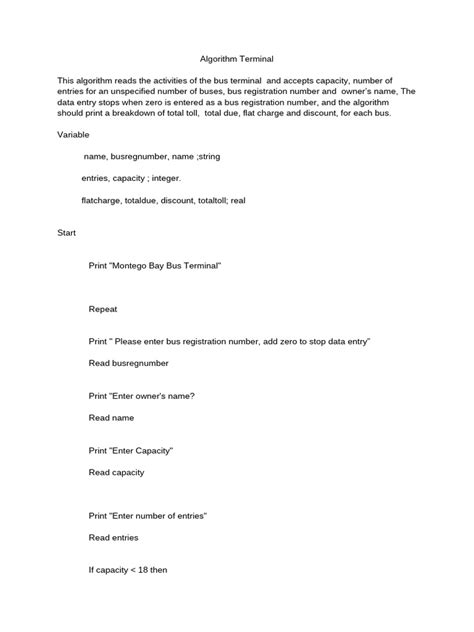 The Algorithm 1 Pdf