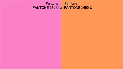 Pantone 231 U Vs Pantone 1495 U Side By Side Comparison
