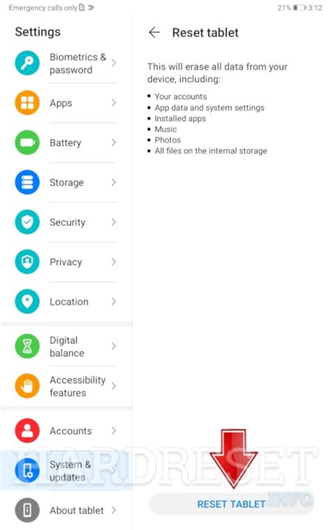 How To Factory Reset Huawei Matepad Wi Fi Hardreset Info