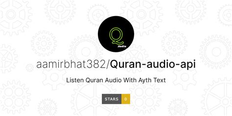 GitHub Aamirbhat382 Quran Audio Api Restful Api Fetch Quran Audio And Arabic Text