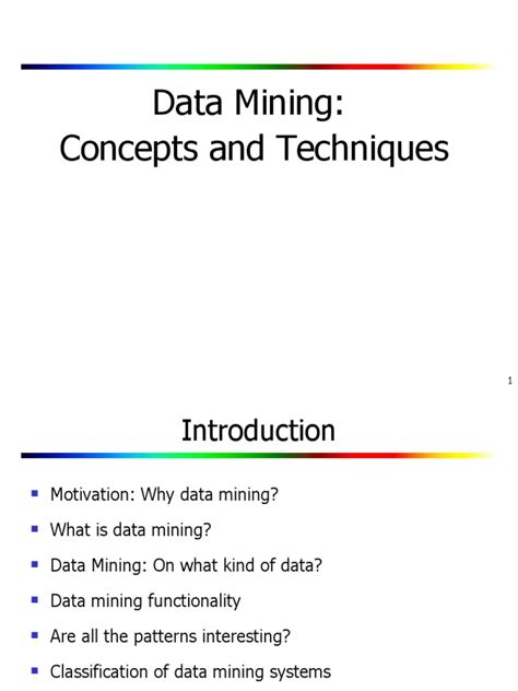 intro of data mining pdf data mining databases