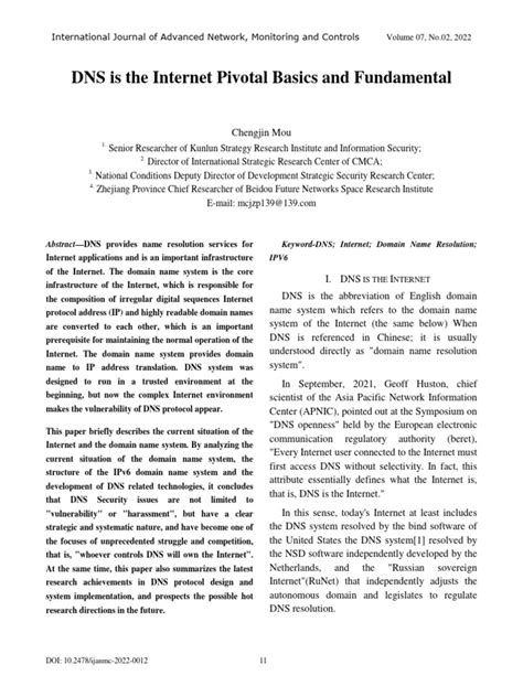 Dns Is The Internet Pivotal Basics And Fundamental Pdf Domain Name