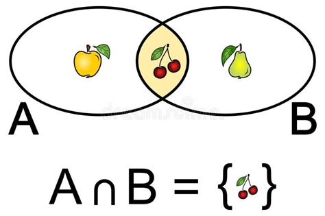 Intersection Of Two Sets Stock Vector Illustration Of Presentation 343054718